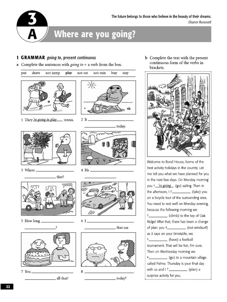 Be Going To, Exercise | PDF