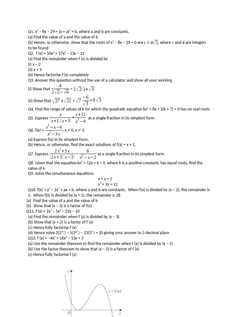 Algebra Pdf Factorization Elementary Mathematics