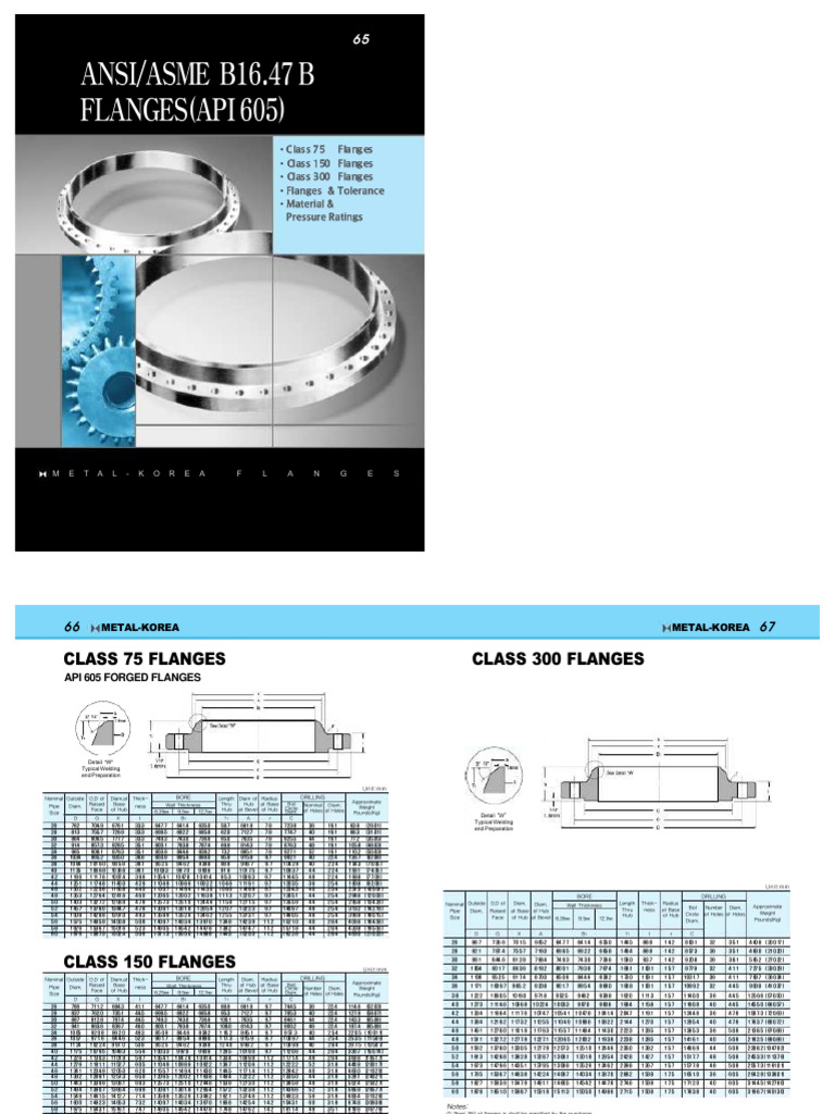 ASME B16.47 and API 605 Flanges Guide | PDF | Mechanical Engineering ...