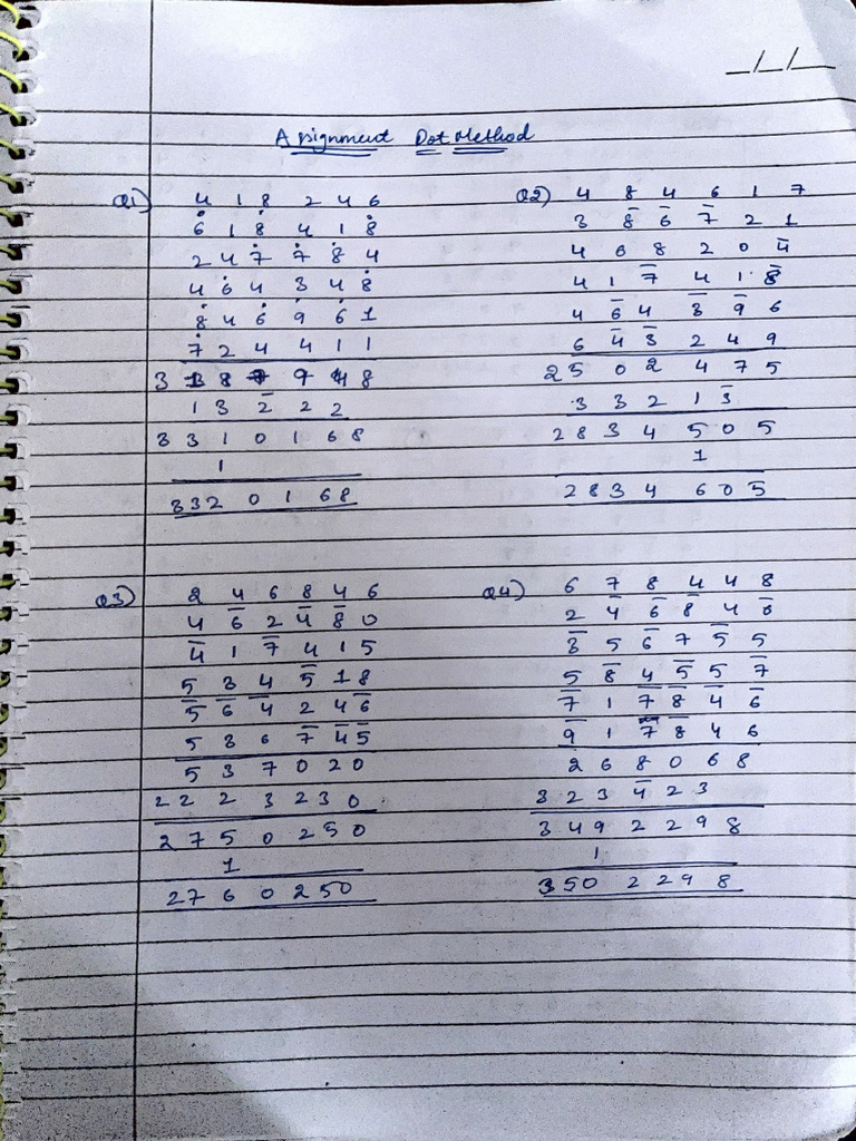 Dot Method Assignment | PDF