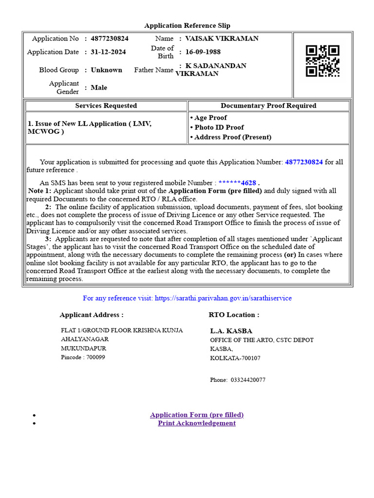 New LL Acknowledgement | PDF | Government And Personhood