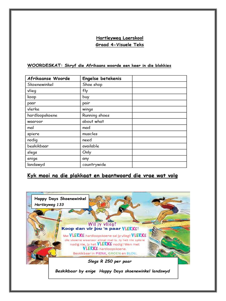 4.2 Afrikaans GR 4 Visuele Teks Vlerke | PDF