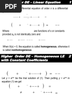 Homogeneous vs Non-Homogeneous DEs | PDF | Equations | Subtraction