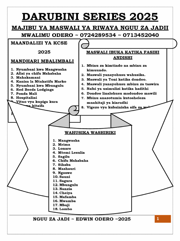 Maswali Ya Nguu Za Jadi | PDF