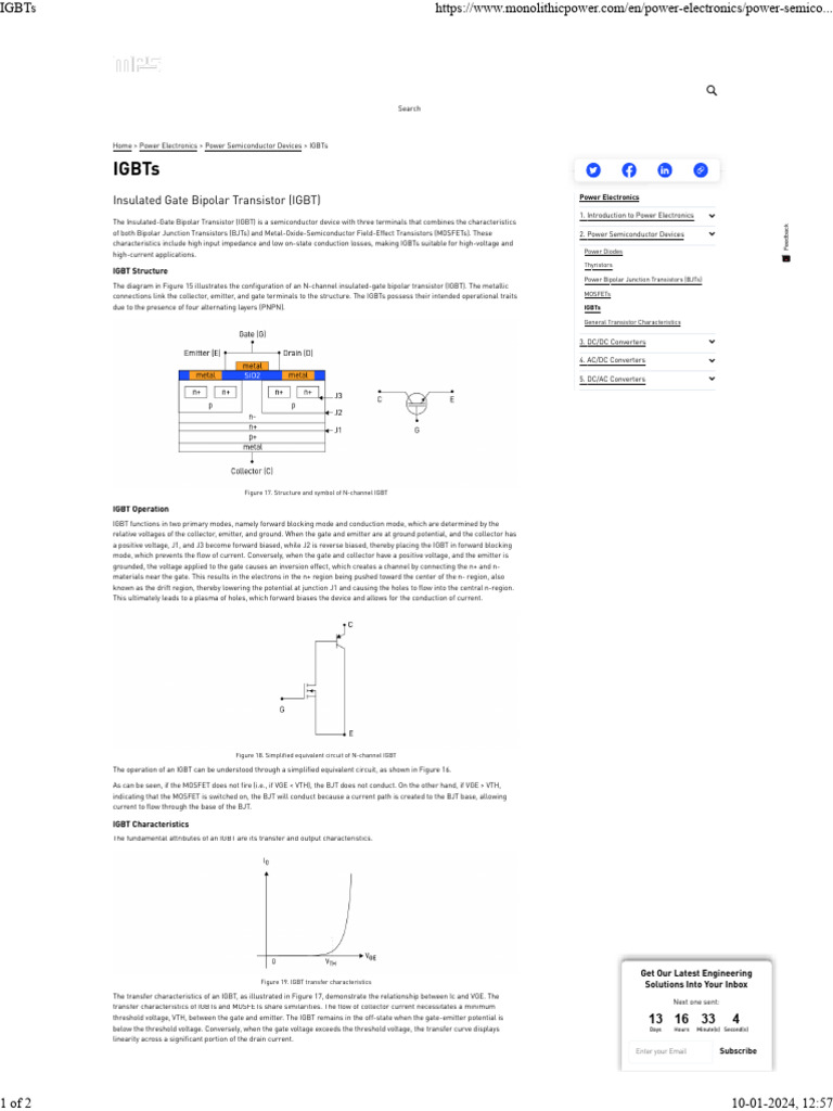 Igbt power electronics | PDF | Field Effect Transistor | Bipolar ...
