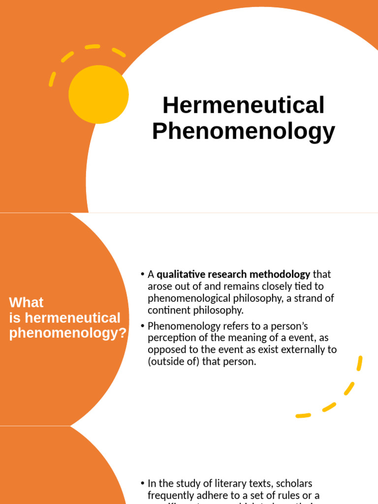 Hermeneutical Phenomenology | PDF | Hermeneutics | Methodology