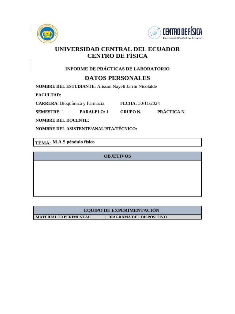 Ali Informe Formato | PDF