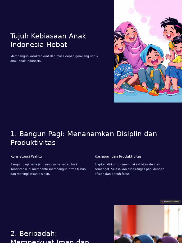 Tujuh Kebiasaan Anak Indonesia Hebat | PDF