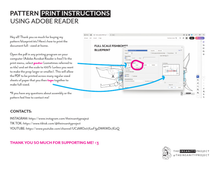 Insanity Project Print Instructions | PDF