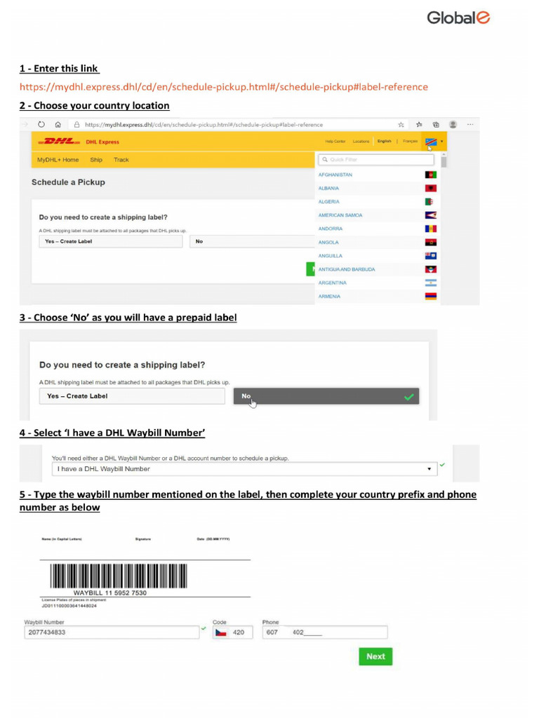 Schedule A Pickup Location-V1.0-1 | PDF