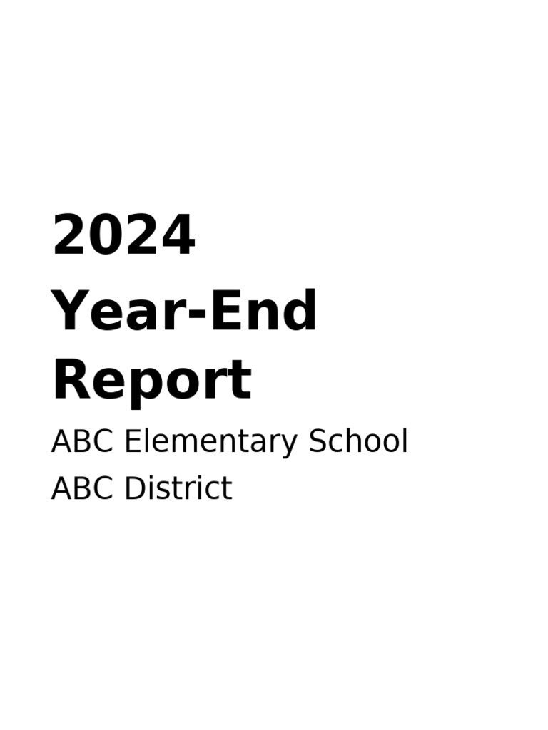 2024 Year End Report School ID School Name | PDF | Learning | Cognition