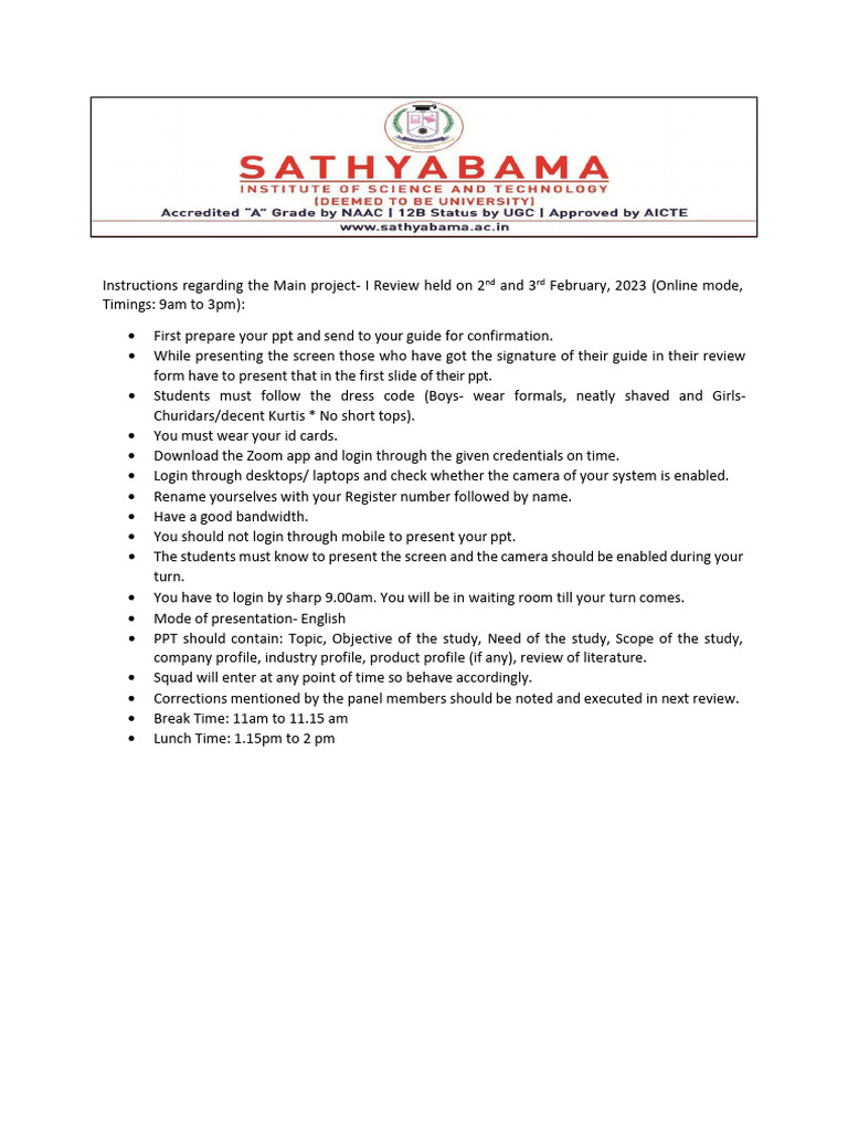 II Mba Mini Project Students Instructions | PDF