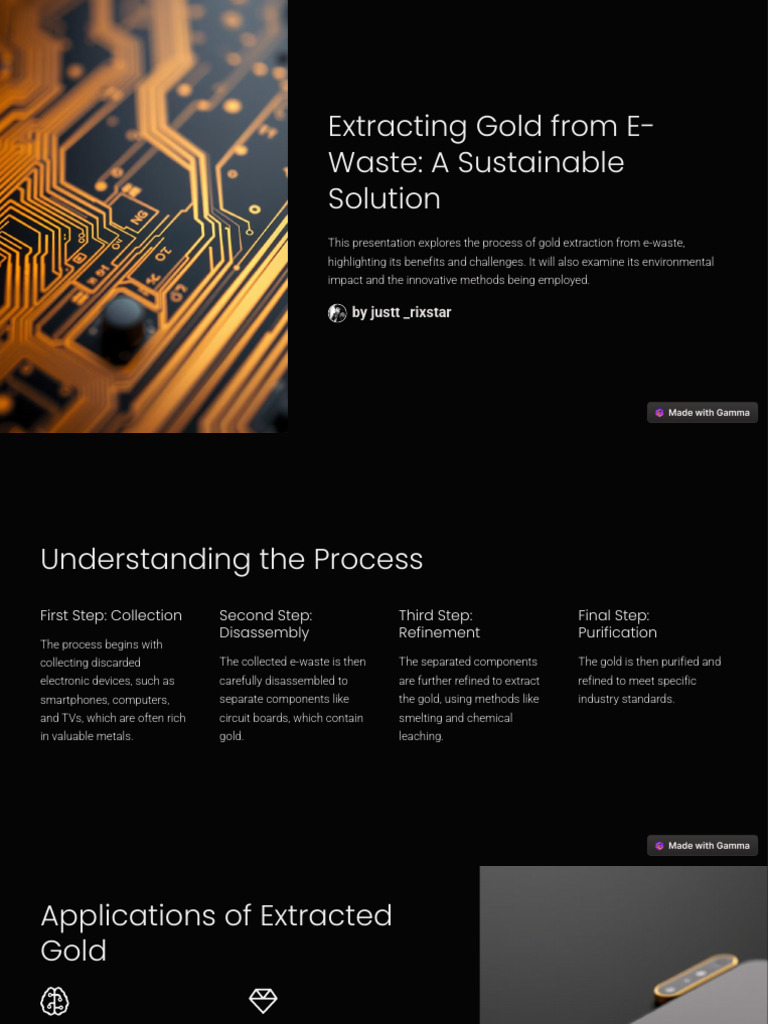Extracting Gold From E Waste A Sustainable Solution | PDF | Electronic ...