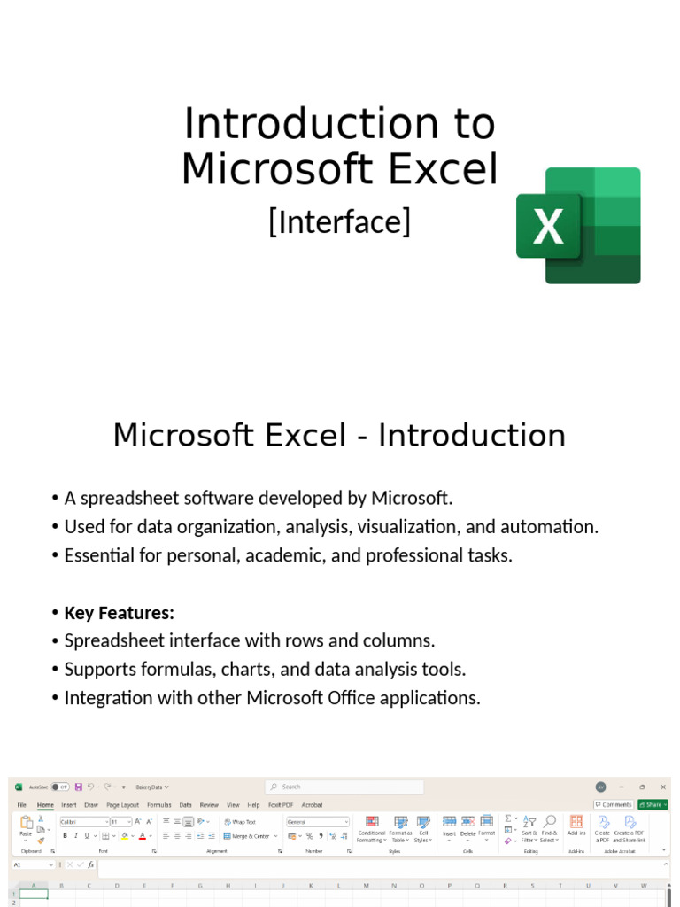 Module 1b - Excel Interface | PDF | Microsoft Excel | Spreadsheet