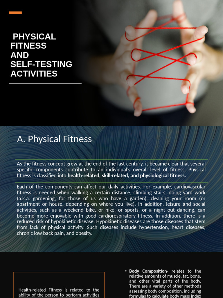 Chapter 4 Physical Fitness and Self Testing Activities | PDF | Physical ...