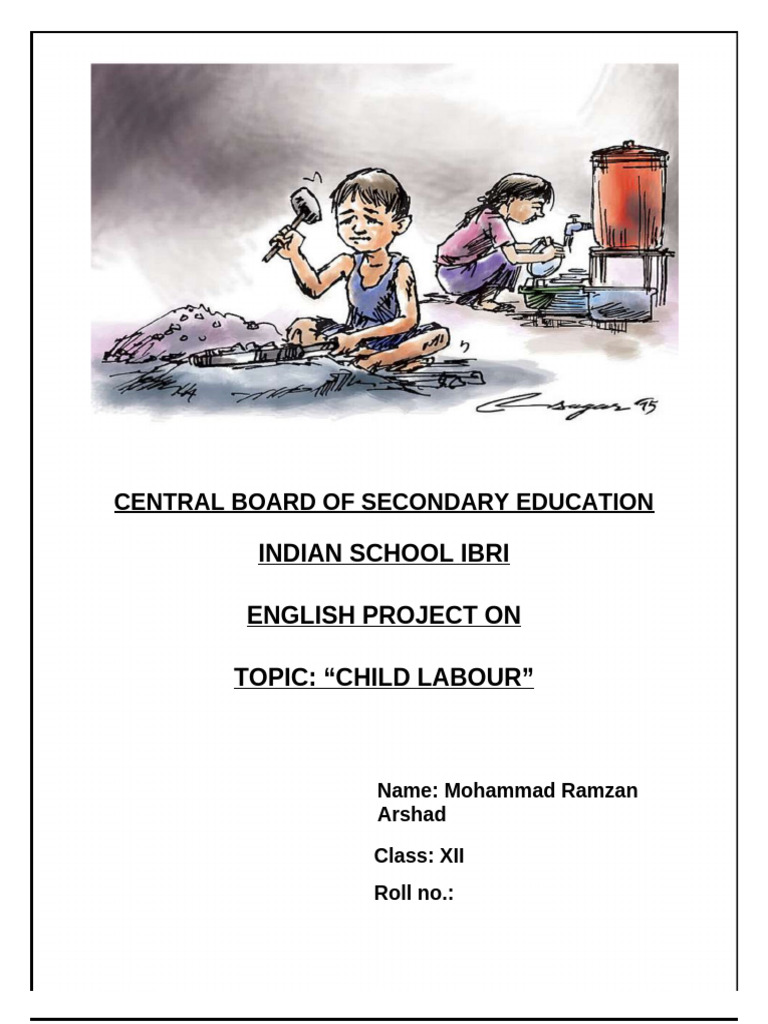 Child Labor: A Project Overview | PDF | Child Labour | International ...