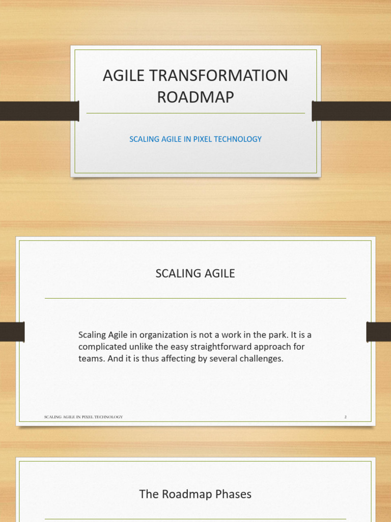 Agile Transformation Roadmap | PDF | Agile Software Development | Business