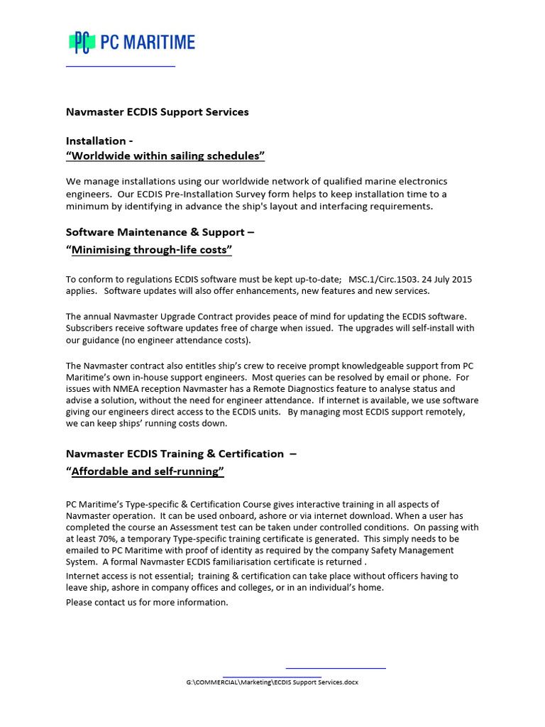 ECDIS-Support-Services | PDF | Computing | Software