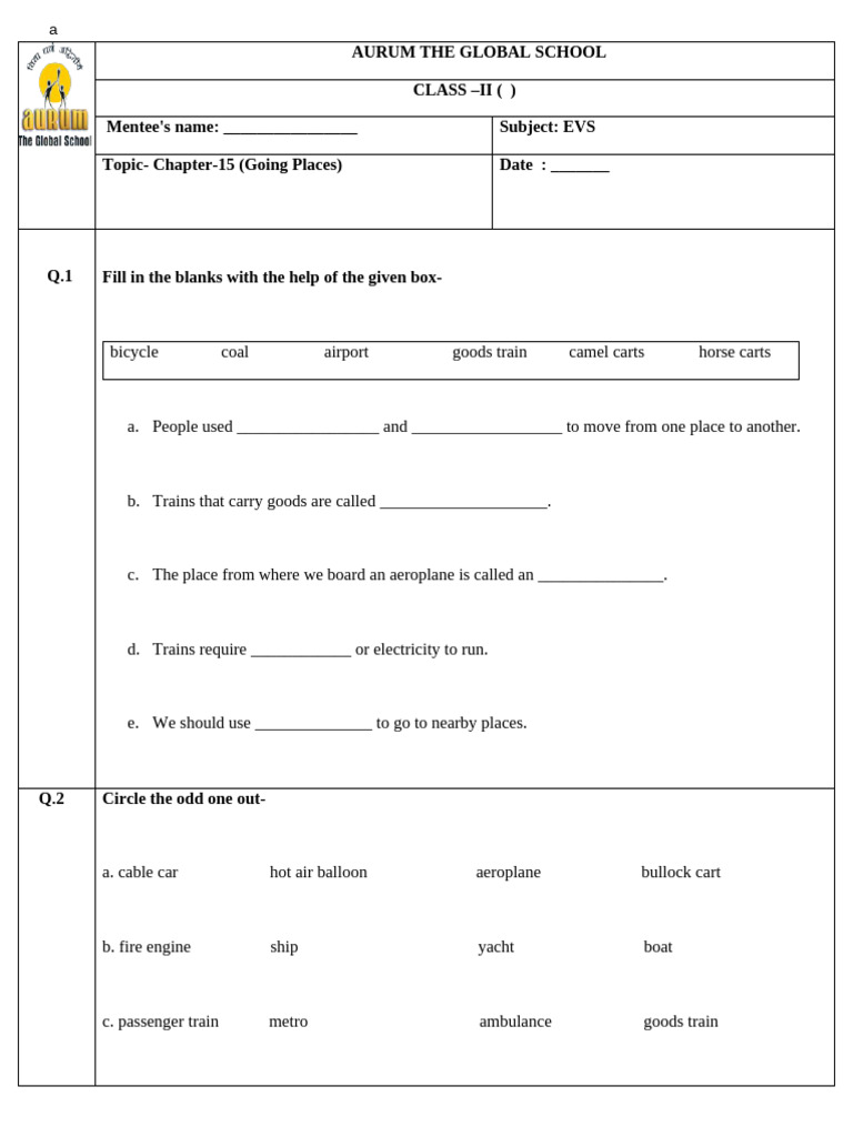 Chapter 15 Going Places | PDF