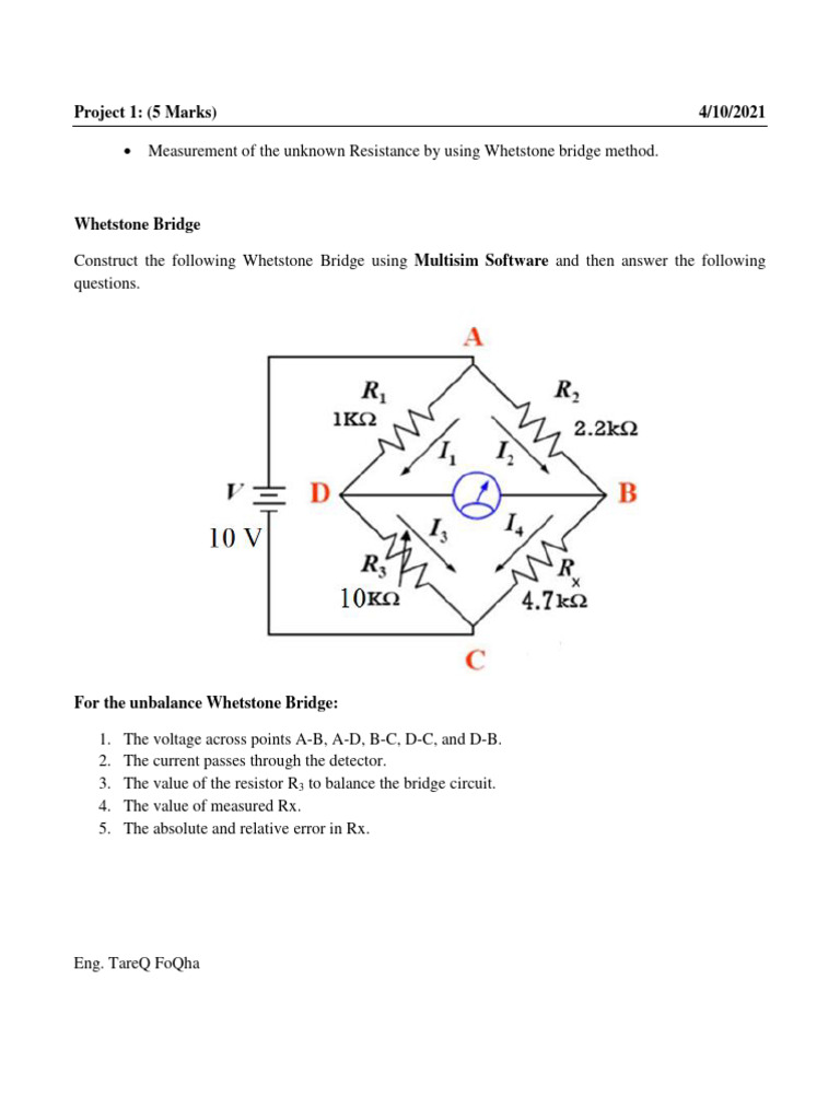 Project Wheatstone Bridge | PDF
