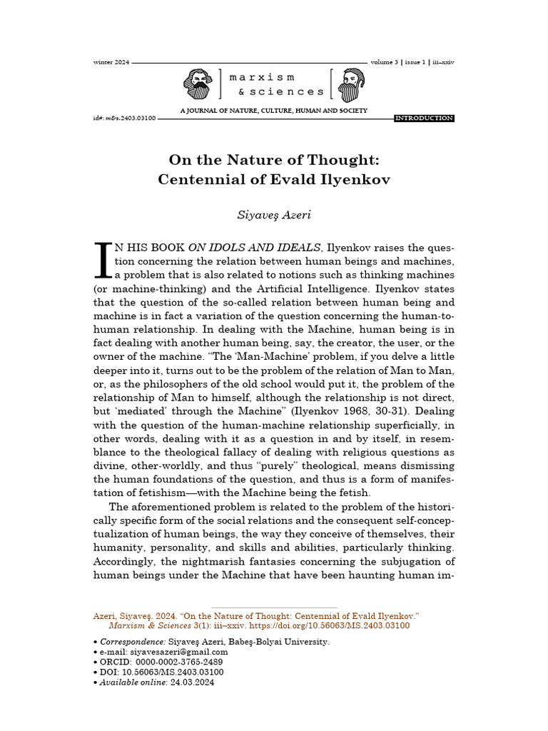 Centennial of Evald Ilyenkov | PDF | Thought | Georg Wilhelm Friedrich ...
