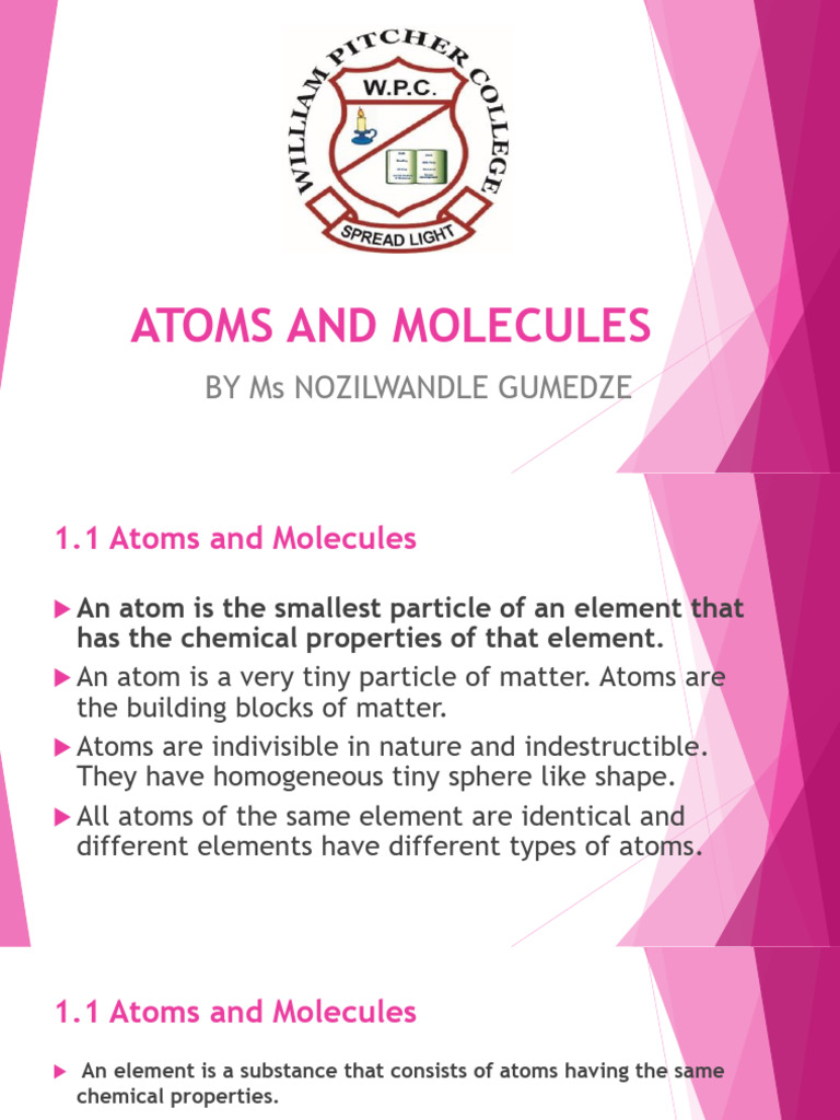 Atoms and Molecules | PDF | Isotope | Atoms