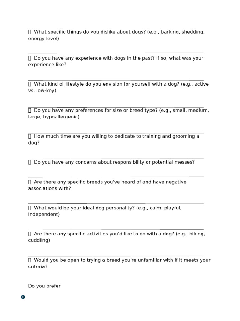 What Specific Things Do You Dislike About Dogs | PDF