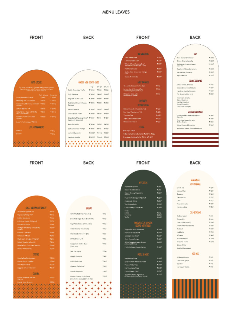 Revised Menu Leaves 29-12-22 | PDF