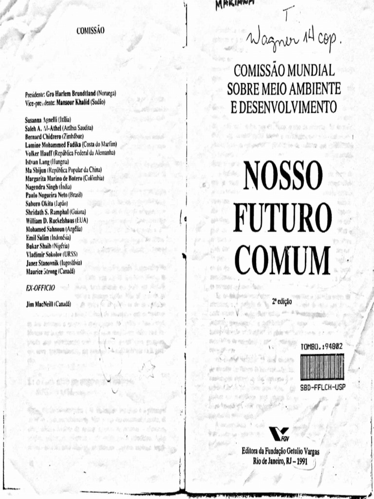 CMDMA - em Busca Do Desenvolvimento Sustentável - Nosso Futuro Comum - 1991 | PDF