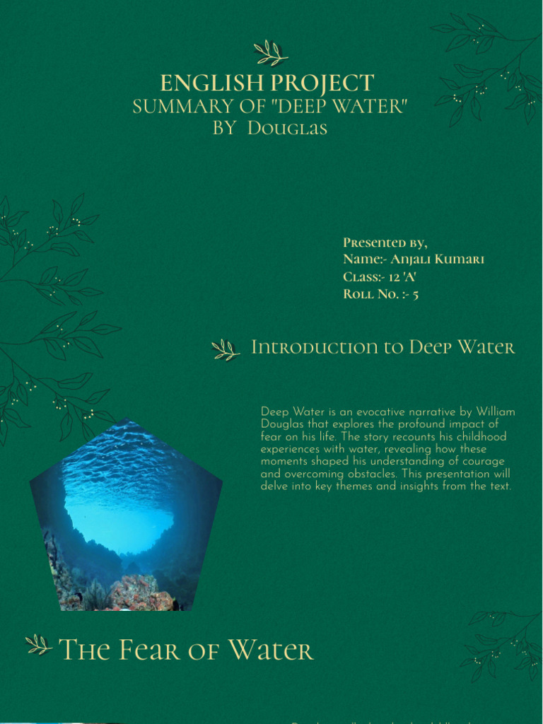 Slidesgo Navigating Fear A Comprehensive Summary of Douglass Deep Water ...