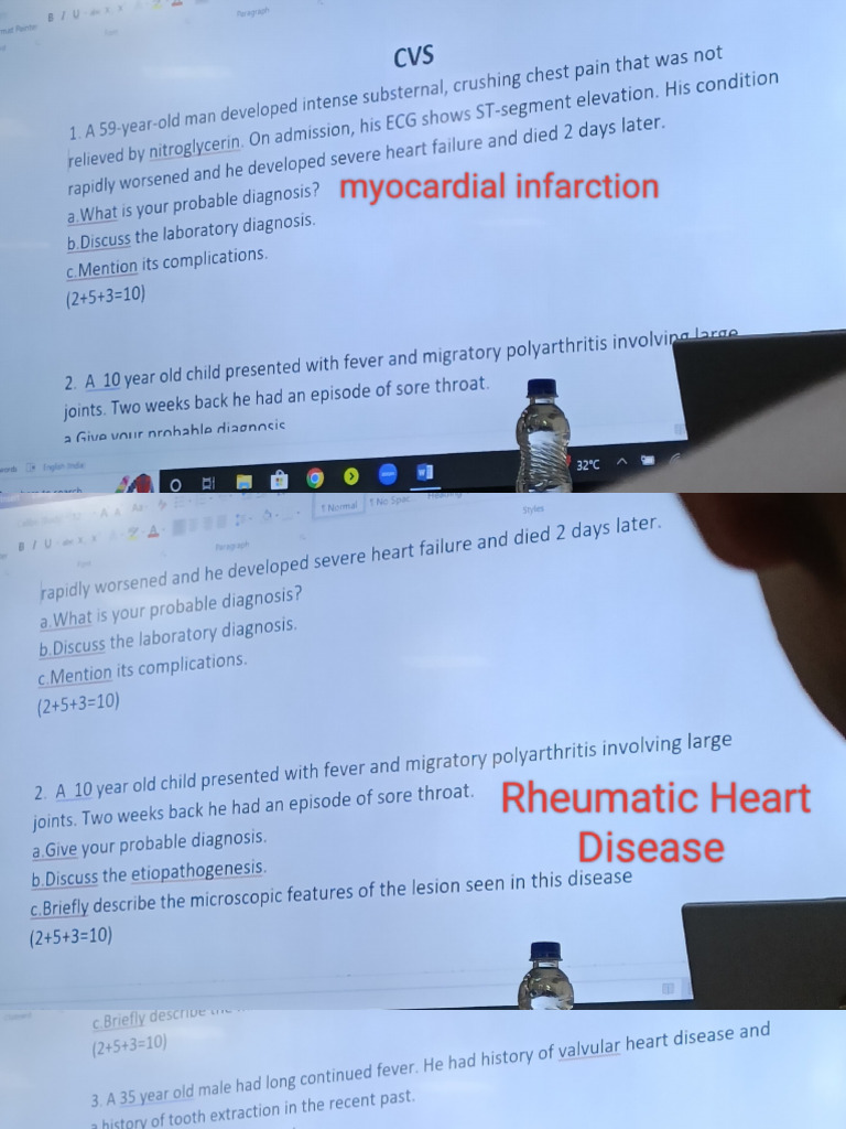 CVS patho imp & ques | PDF