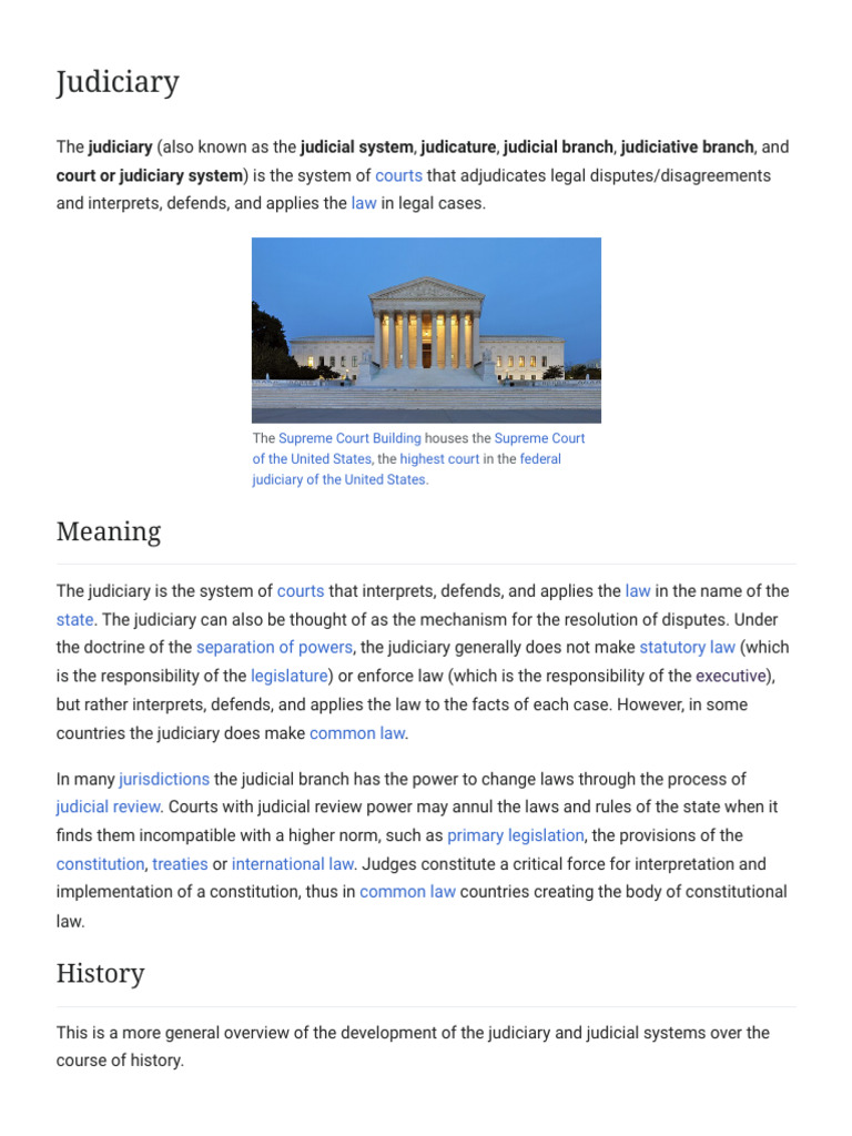Overview of the Judiciary System | PDF | Judiciaries | Supreme Courts