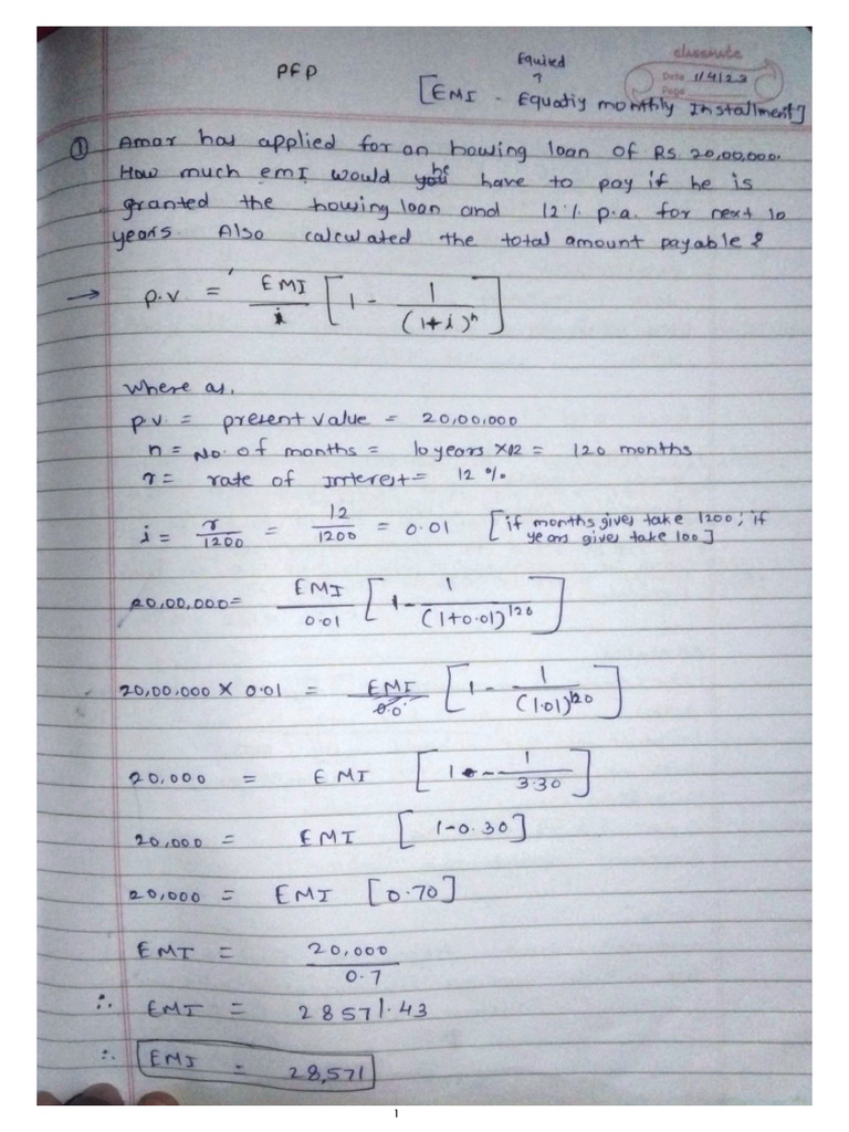 PFP Problem EMI | PDF