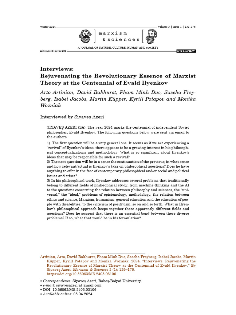 Rejuvenating the Revolutionary Essence of Marxist Theory at the ...