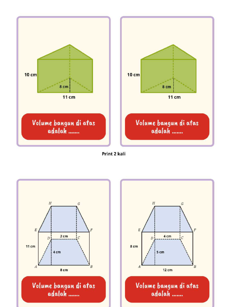 Kartu Soal Prisma Segitiga | PDF