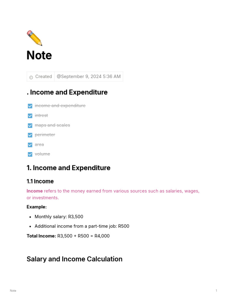 Math Lit Notes Grade 11 Term 3 | PDF | Area | Interest
