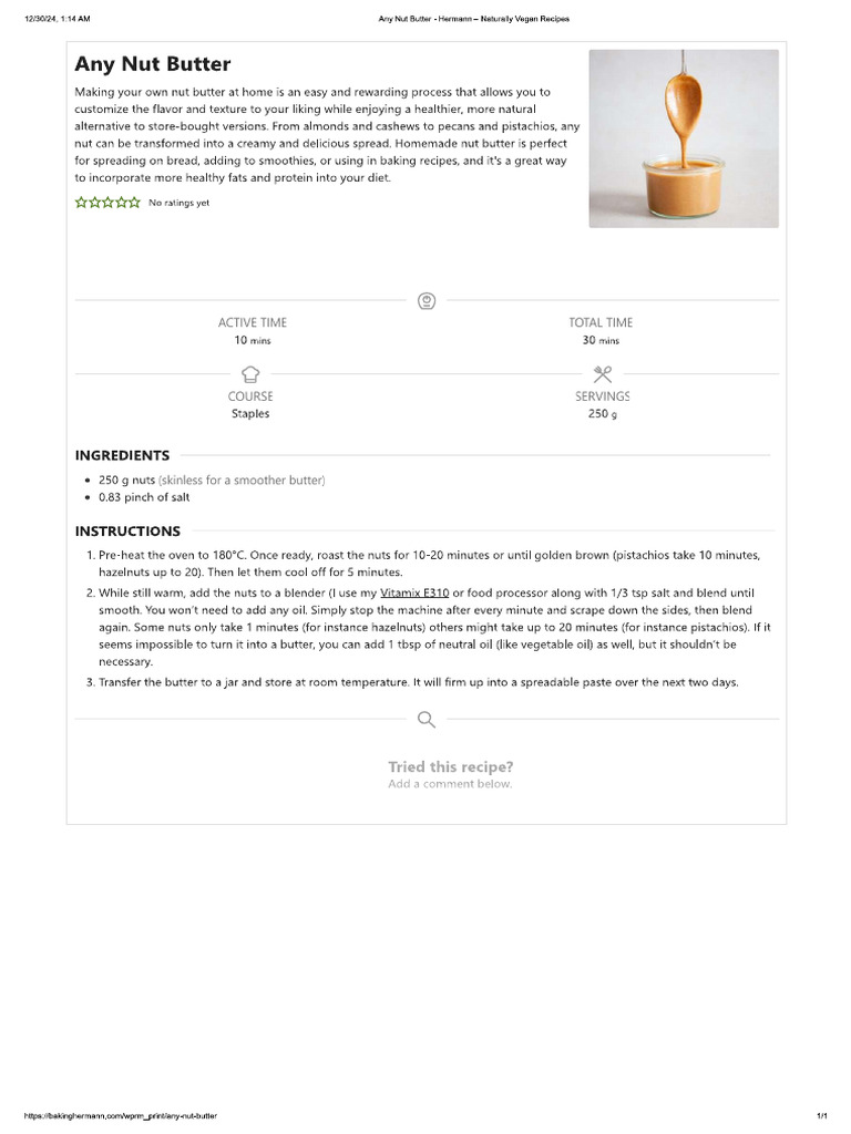 Any Nut Butter | PDF