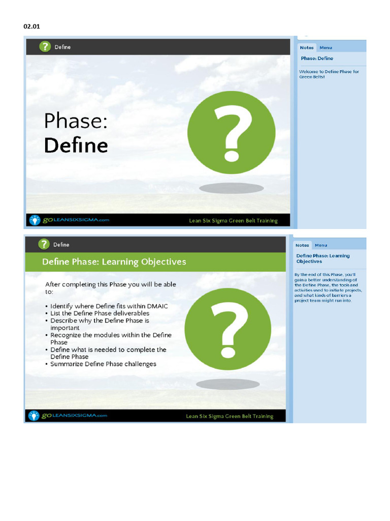 02 Define Phase | PDF
