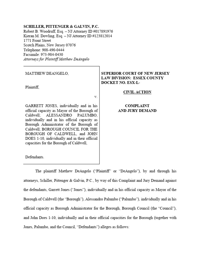 12-12-2024 Civil Action - Complaint and Jury Demand | PDF | Firefighter ...