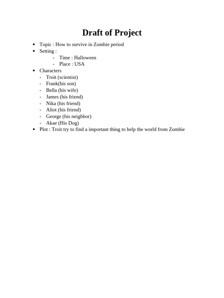 Draft Project English Bunlong | PDF