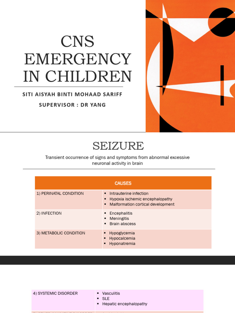 CNS EMERGENCY IN CHILDREN | PDF | Epilepsy | Clinical Medicine