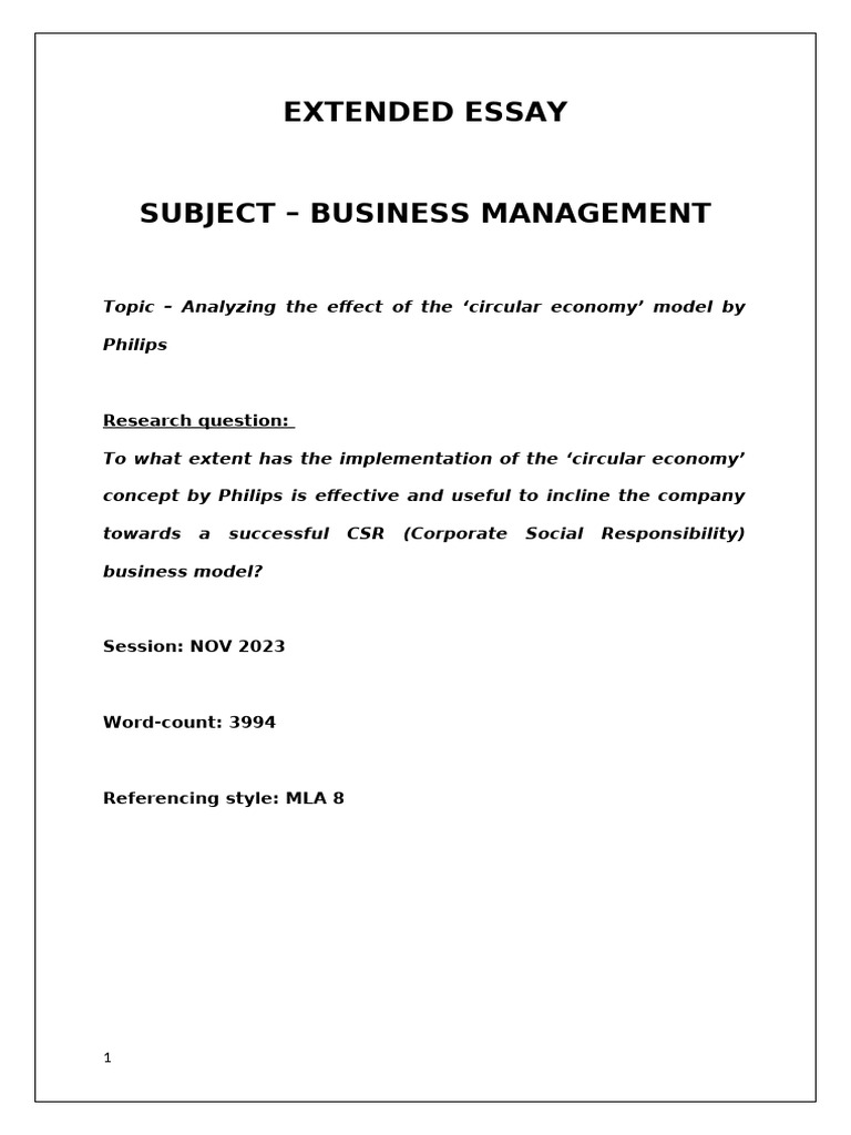 BM EE-CSR Philips | PDF | Corporate Social Responsibility | Waste