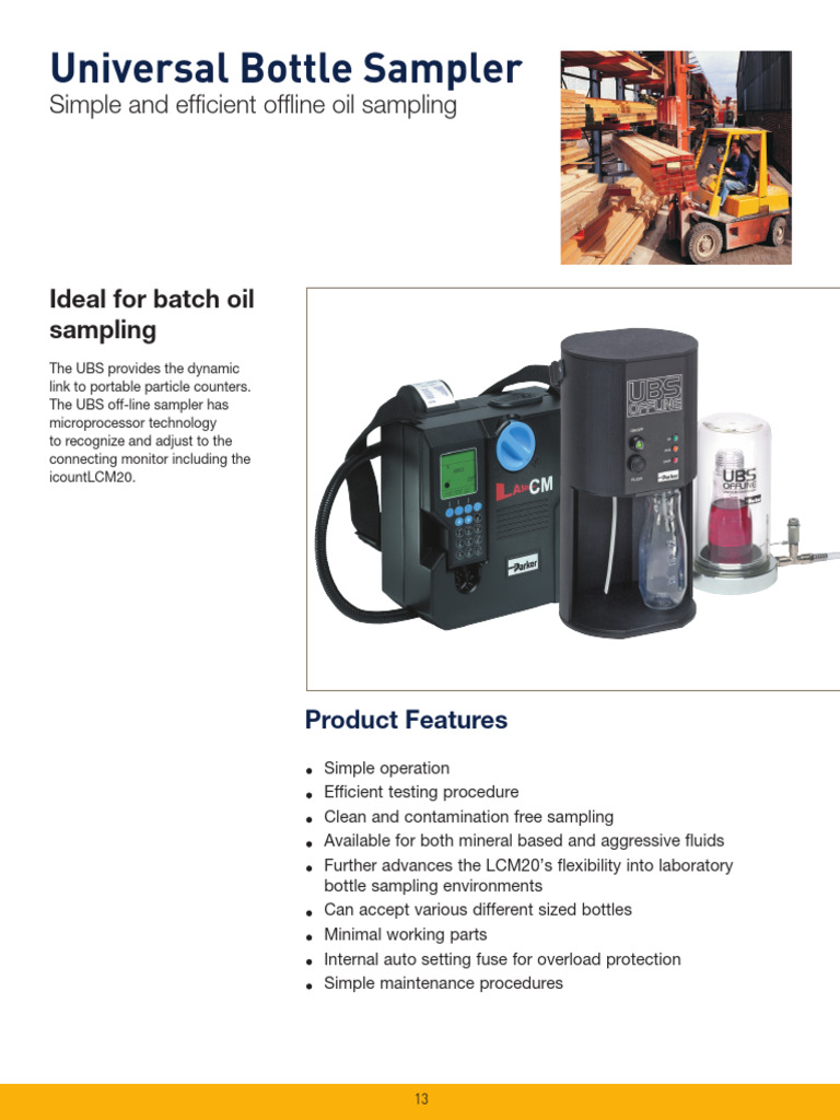Universal-Bottle-Sampler - PARKER CONTAGEM DE PARTICULAS | PDF | Viscosity | Laminar Flow