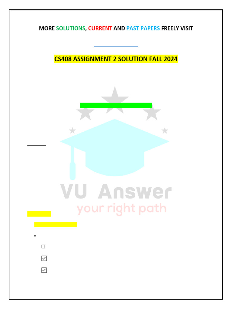 CS408 Assignment 2 Solution Fall 2024 | PDF | Usability | Computing