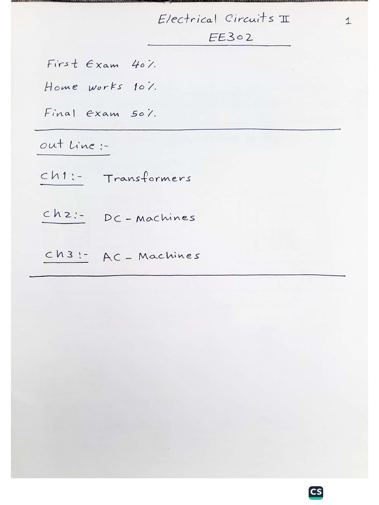 CH1 Transformer Part1 | PDF