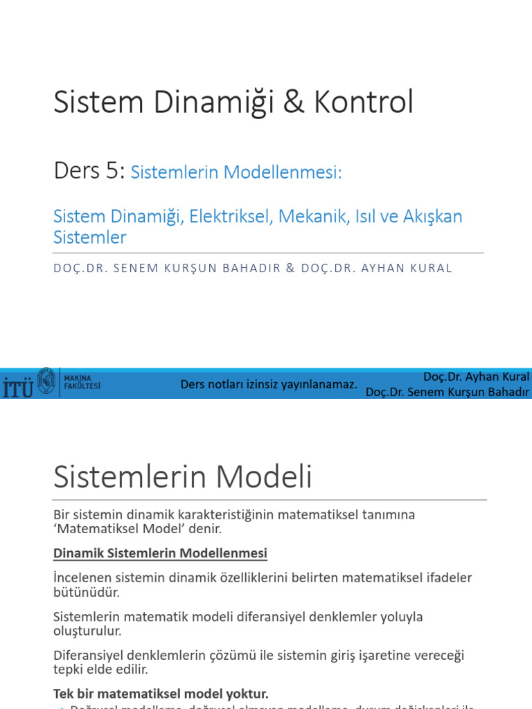 System Dynamics & Control_Lecture 5 | PDF