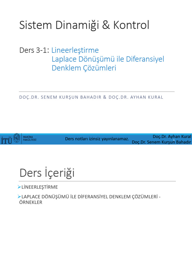 System Dynamics & Control_Lecture 3 | PDF