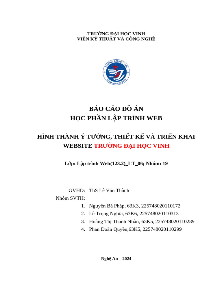 Bao Cao Do An Nhom 19 | PDF
