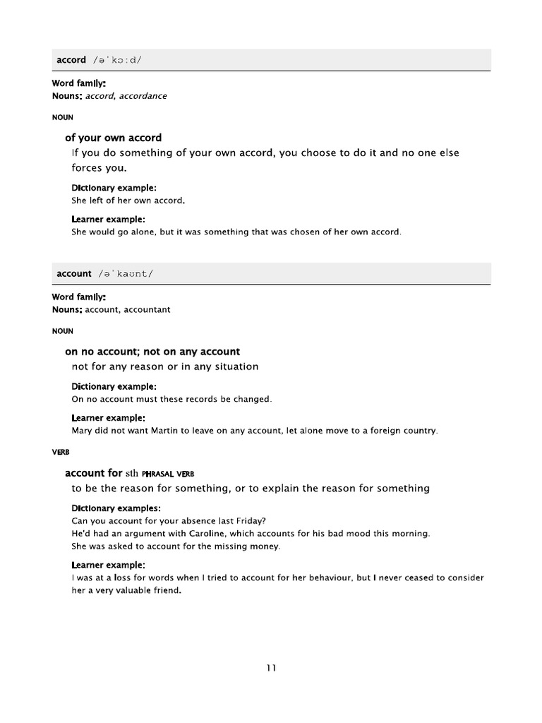 Letter A Page 4 Vocabulary C2 | PDF