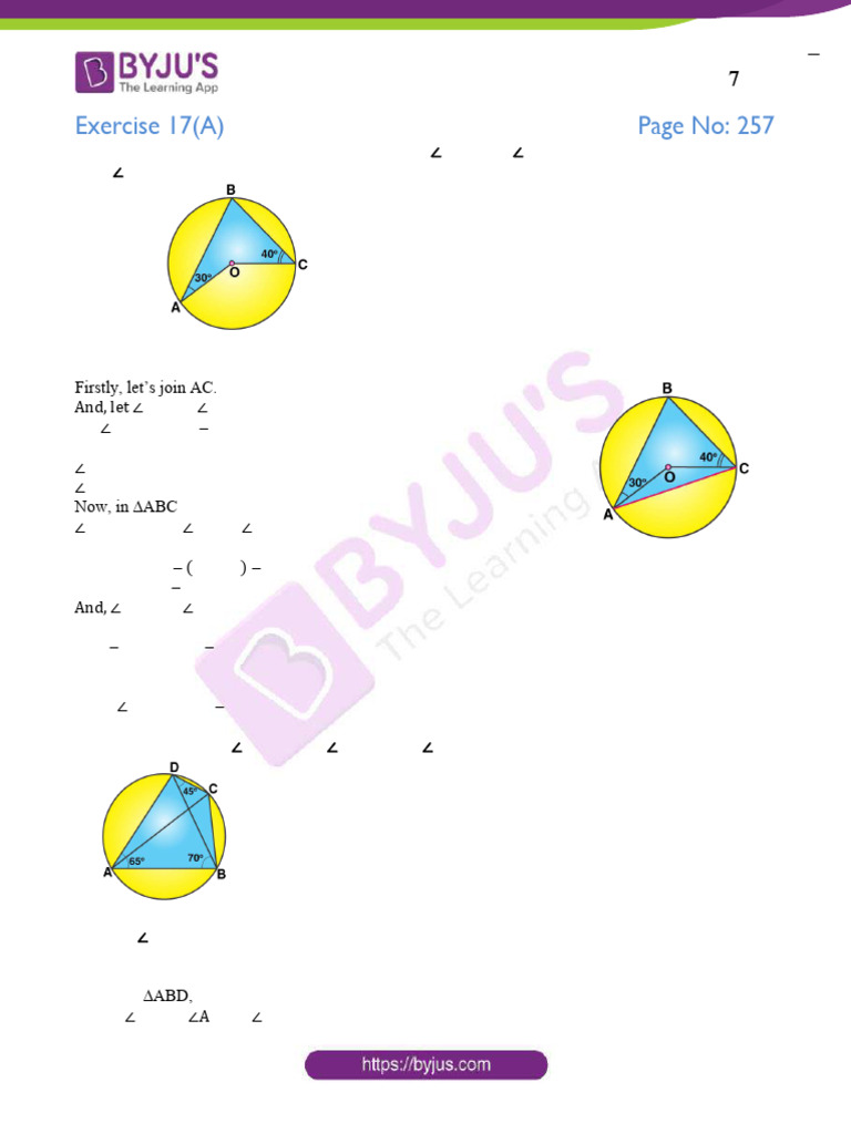 Class 10 Maths Geometry Circles Solutions | PDF | Circle | Rectangle